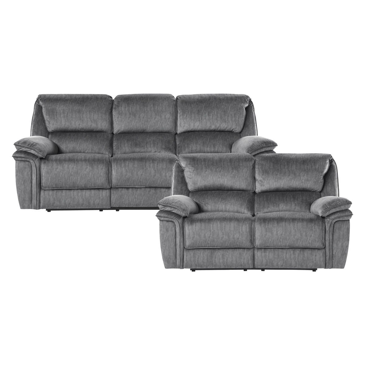 Muirfield - Sofa & Loveseat - Gray – Furniture City Laplace